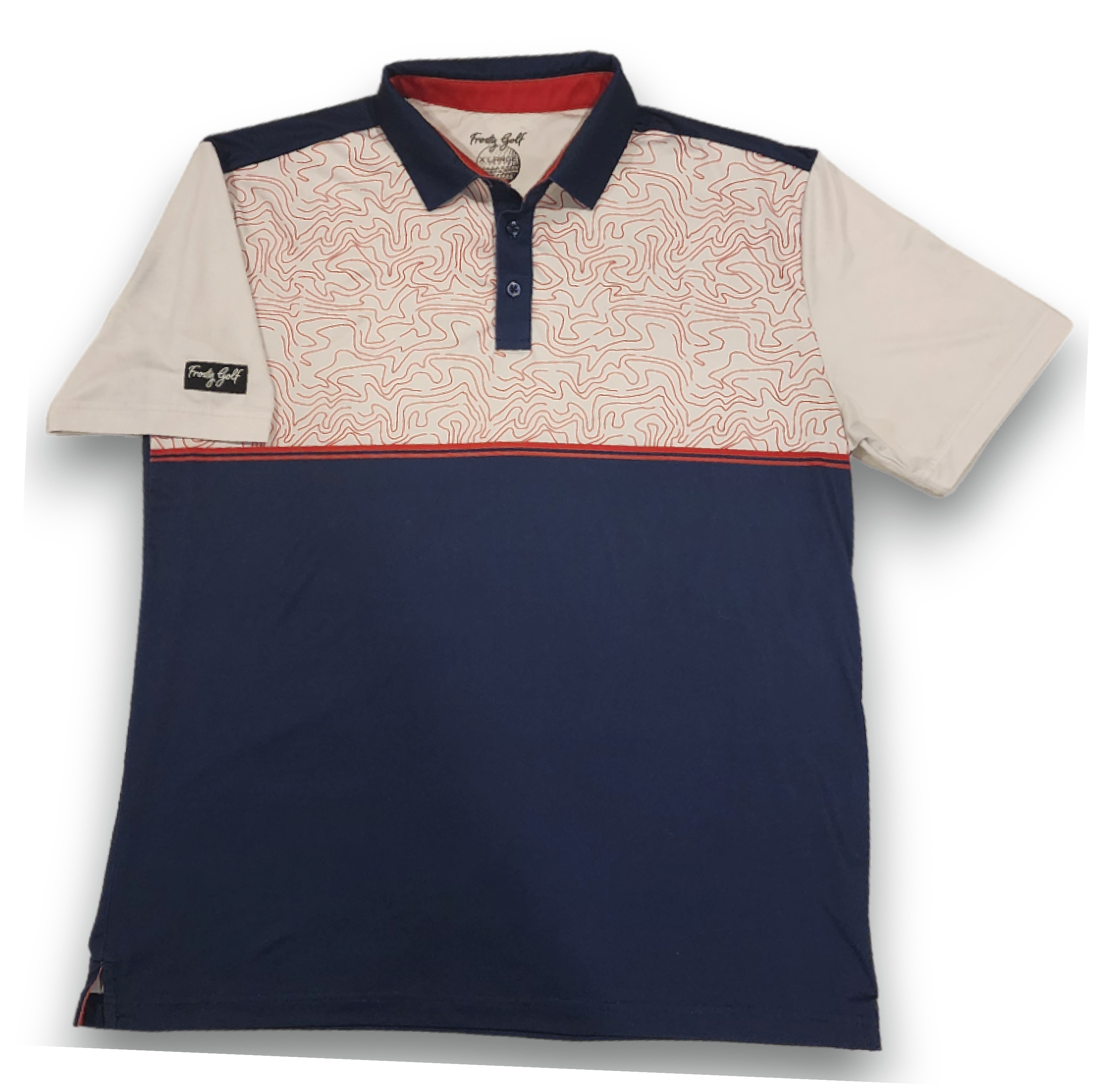 High Performance Polo - Red White & Bogeys – Frosty Golf Apparel